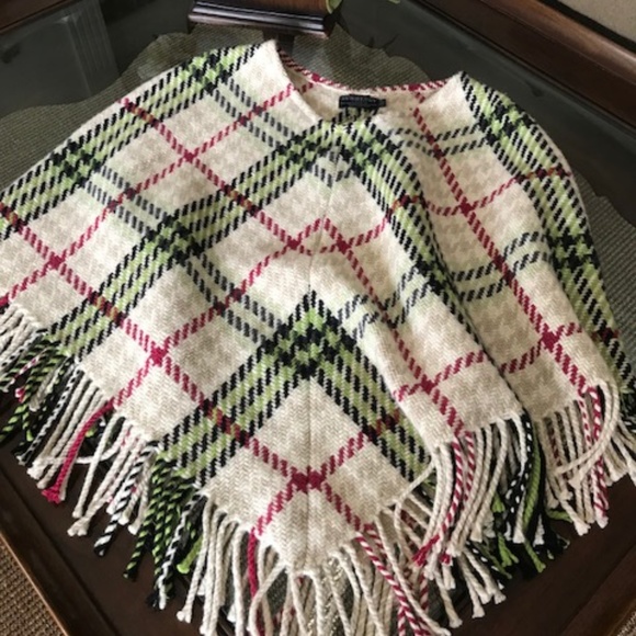 Burberry | Jackets & Coats | Burberry London Cashmere Wool Plaid Poncho ...